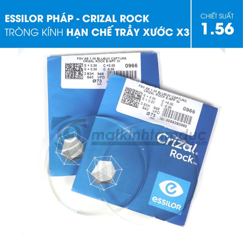 Tròng kính Essilor Crizal Rock - Chống trầy xước gấp 3, trong suốt và ...
