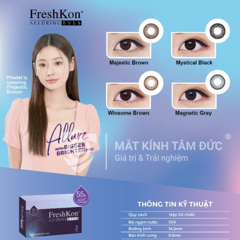 Kính áp tròng FreshKon Alluring Eyes 3 tháng (2 chiếc/hộp)